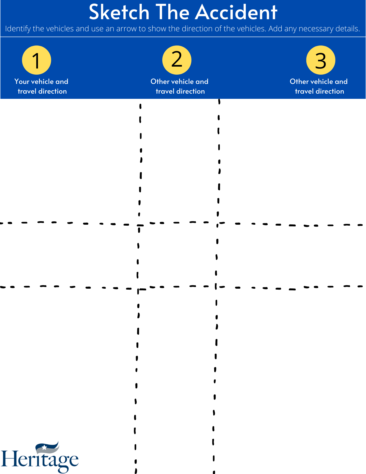 Auto Insurance Claim | Sketch The Accident Sheet | Heritage Insurance